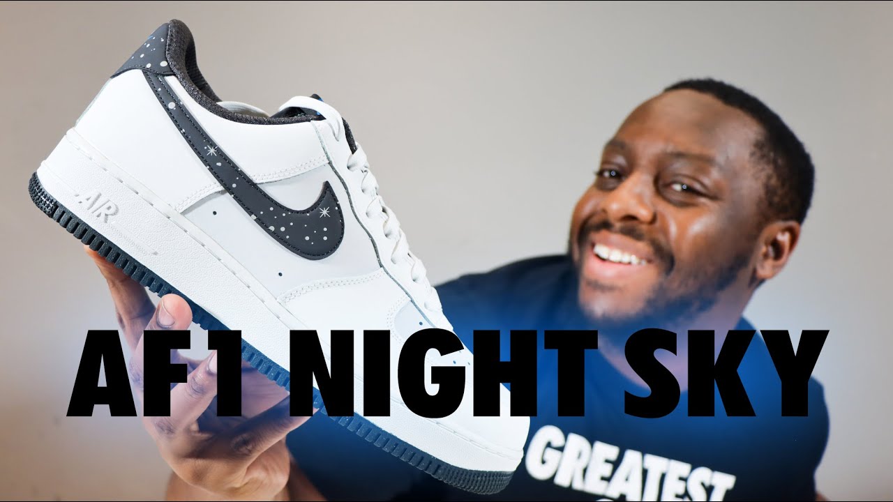 Nike Air Force 1 Night Sky Reflective On Foot Sneaker Review ...