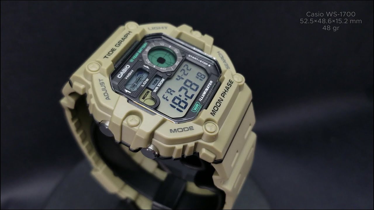 Casio WS 1700 - Watch show off - YouTube