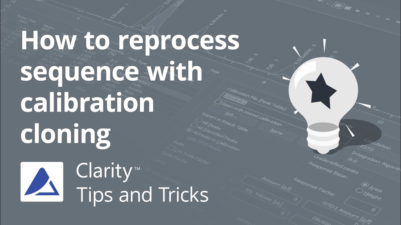 How to reprocess sequence with calibration cloning - YouTube