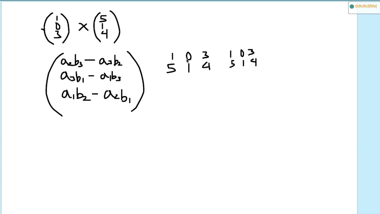 Easiest Way to Find The Cross Product Between Two Vectors - YouTube