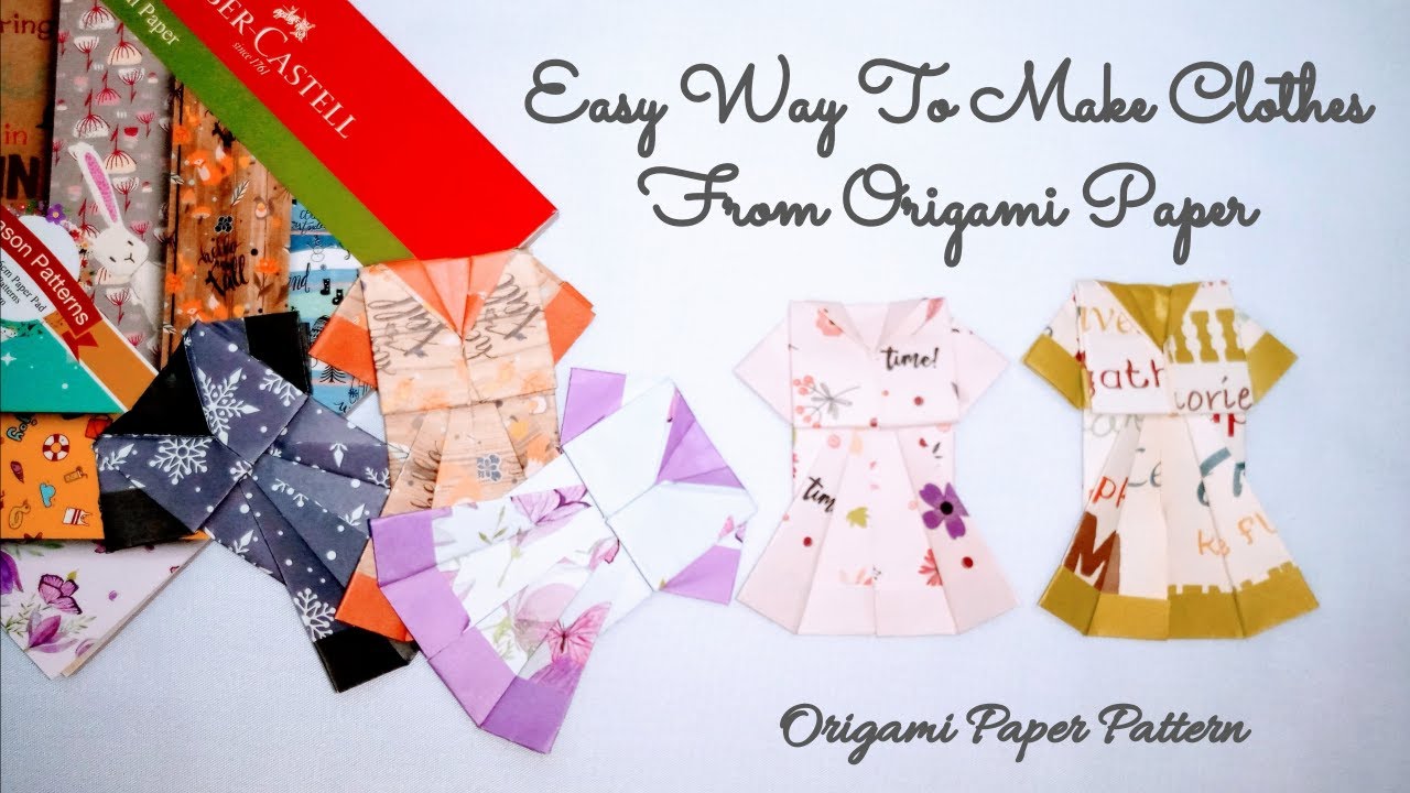 HOW TO MAKE CLOTHES OUT OF ORIGAMI PAPER! DIY ORIGAMI PAPER CRAFTS ...