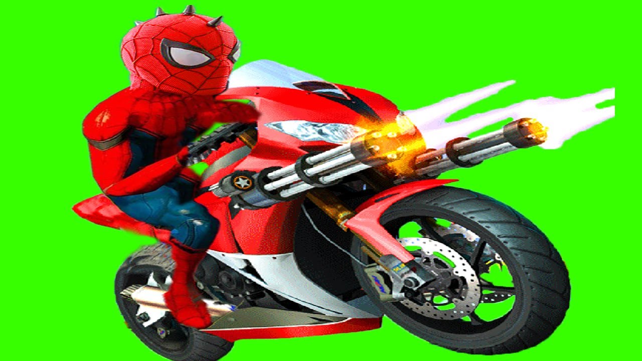 Spider Girl Stunt Rider Superhero motorbike race BNBON 5 - YouTube