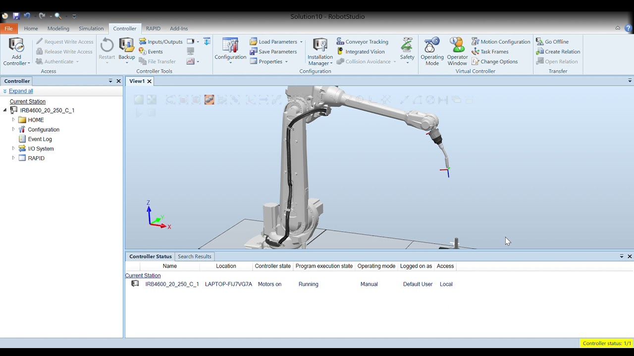 RobotStudio 2021 ใช้ robot เขียน move J L C - YouTube