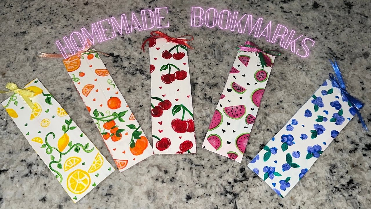 How I made homemade bookmarks from a JUICE carton! - YouTube