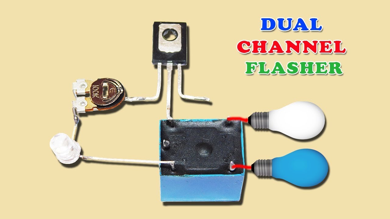 How to Make Dual Channel 220v AC Light Flasher With Speed Control - YouTube