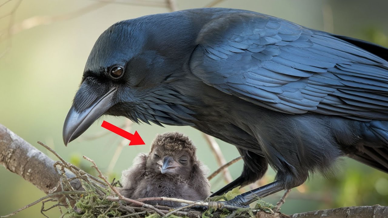 Ein Rabe fleht verzweifelt einen Mann an, ihr Baby zu retten – Was dann ...