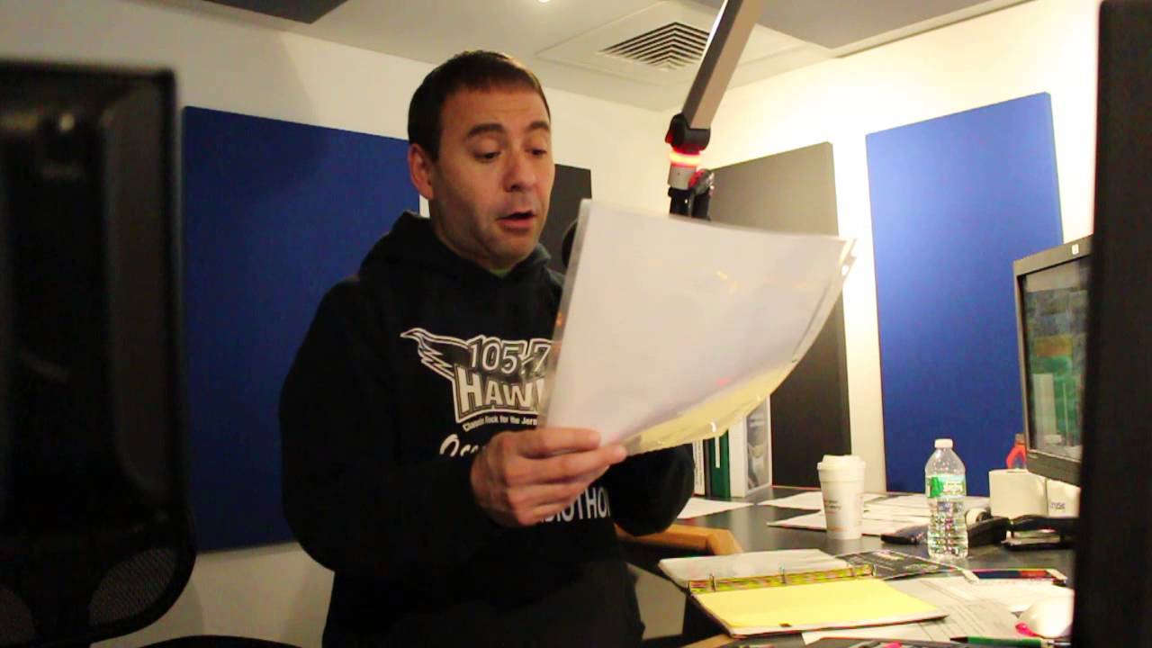 Hawk DJ Andy Chase Can't Read Commercial, Flips Out - YouTube