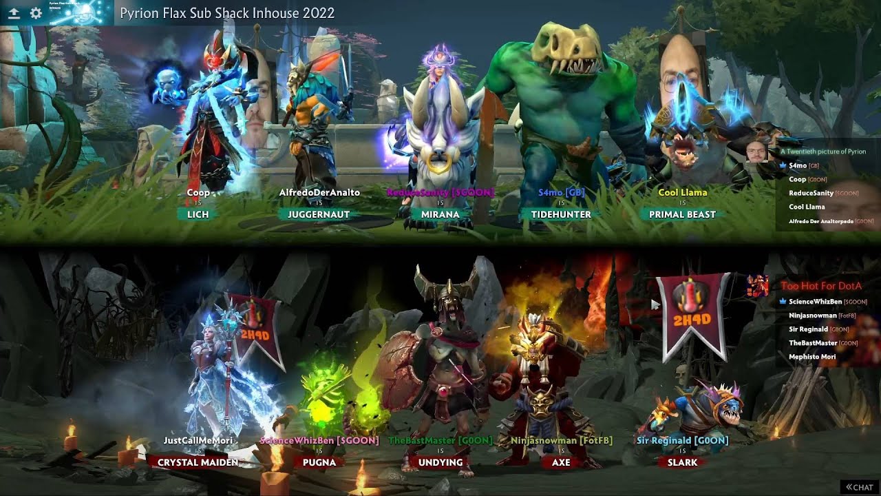 PFlax & Slacks cast Flax Subs' Dota 2 Inhouse Nov 22 2022 - "I N H O U ...