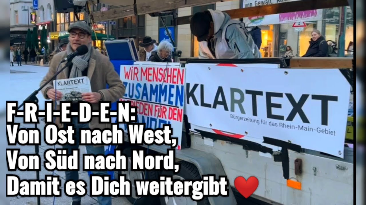Chris von KLARTEXT Rhein-Main sagt !NEIN! zum Krieg - YouTube