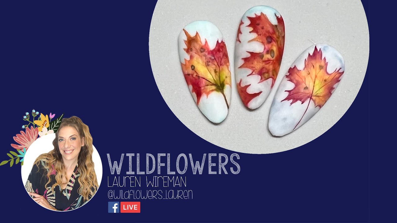 Realistic Hand Painted Fall Maple Leaf Nail Art made EASY with Gel ...