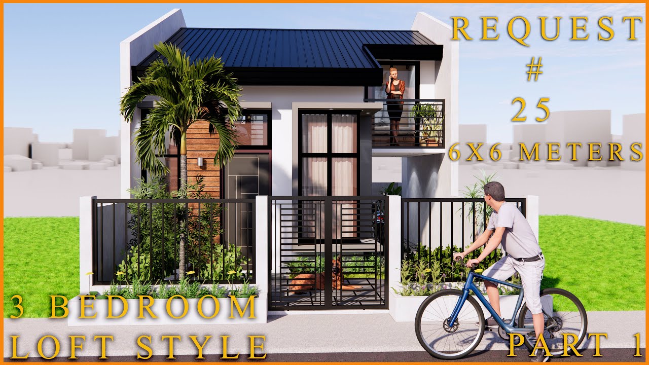 6x6 Meters 3 Bedroom Loft Style (Request #25) Part 1 - YouTube