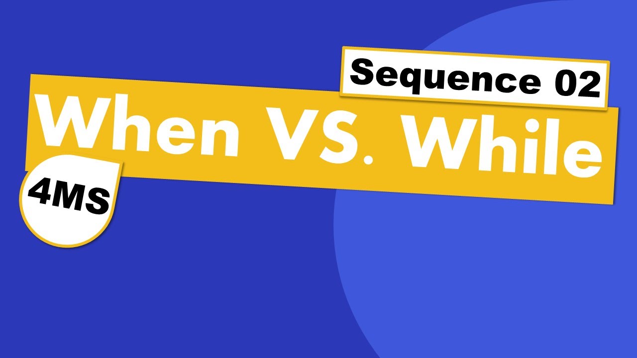 When VS. While - YouTube