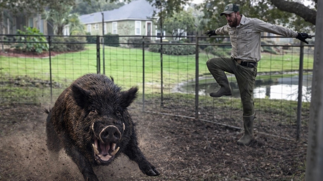 Trapping Wild Hogs In Florida / Cajun Stir Fry (Catch*Clean*Cook) - YouTube