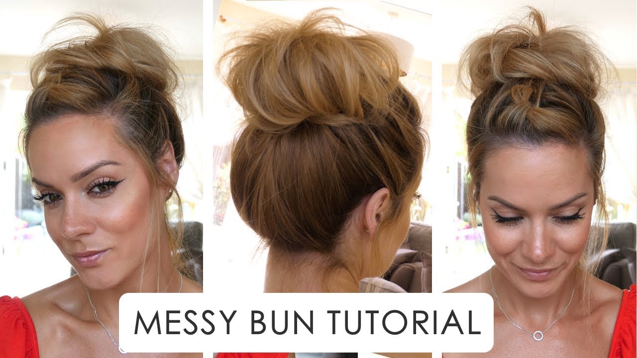 How To: Messy Bun Hair Tutorial | Shonagh Scott - YouTube