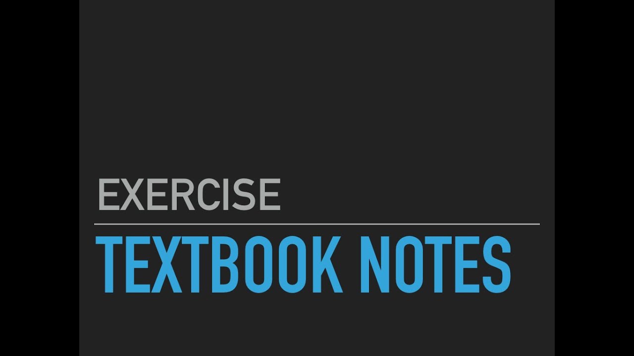 Textbook Note-Taking Exercise - YouTube