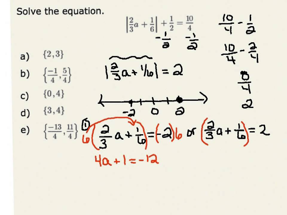 2-Step Absolute Value Equations (cc) - YouTube