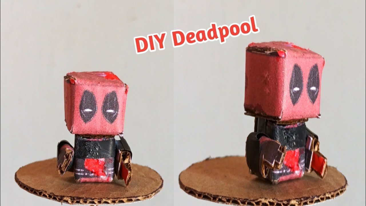 how to make deadpool with cardboard #workrul DIY Deadpool - YouTube