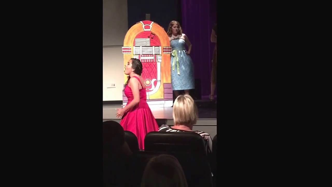Christina Arispe singing "Its Raining on Prom Night" for Grease Musical ...