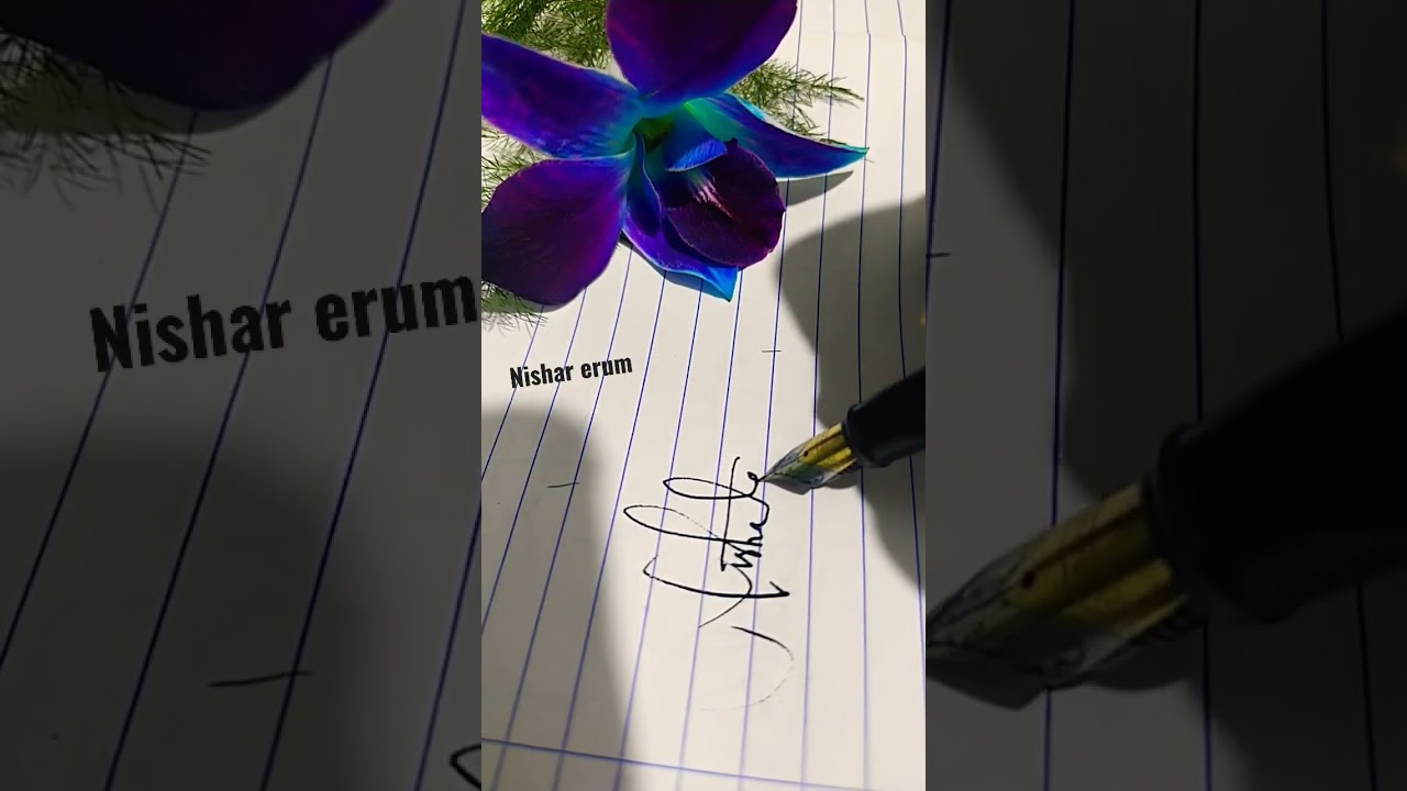 Nishat erum name Signature ideas #shorts #art #calligraphy #paint # ...