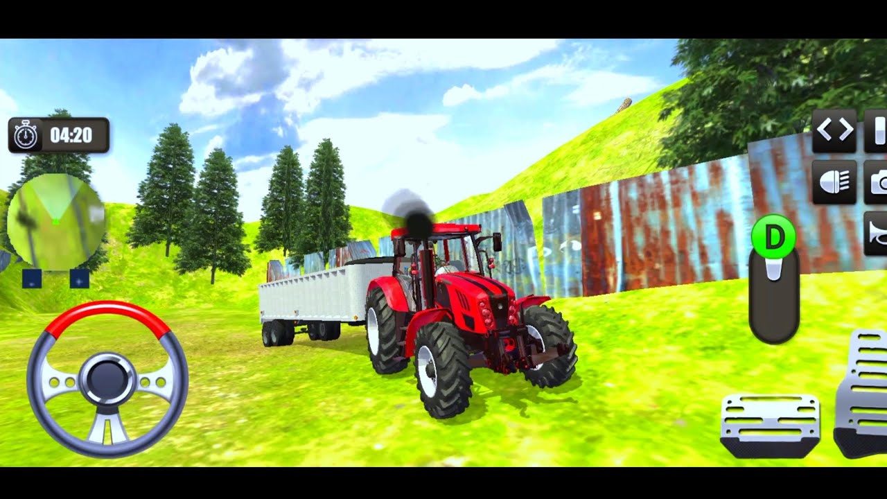 Tractor transport game new Heavy tractor trolley cargo farming ...