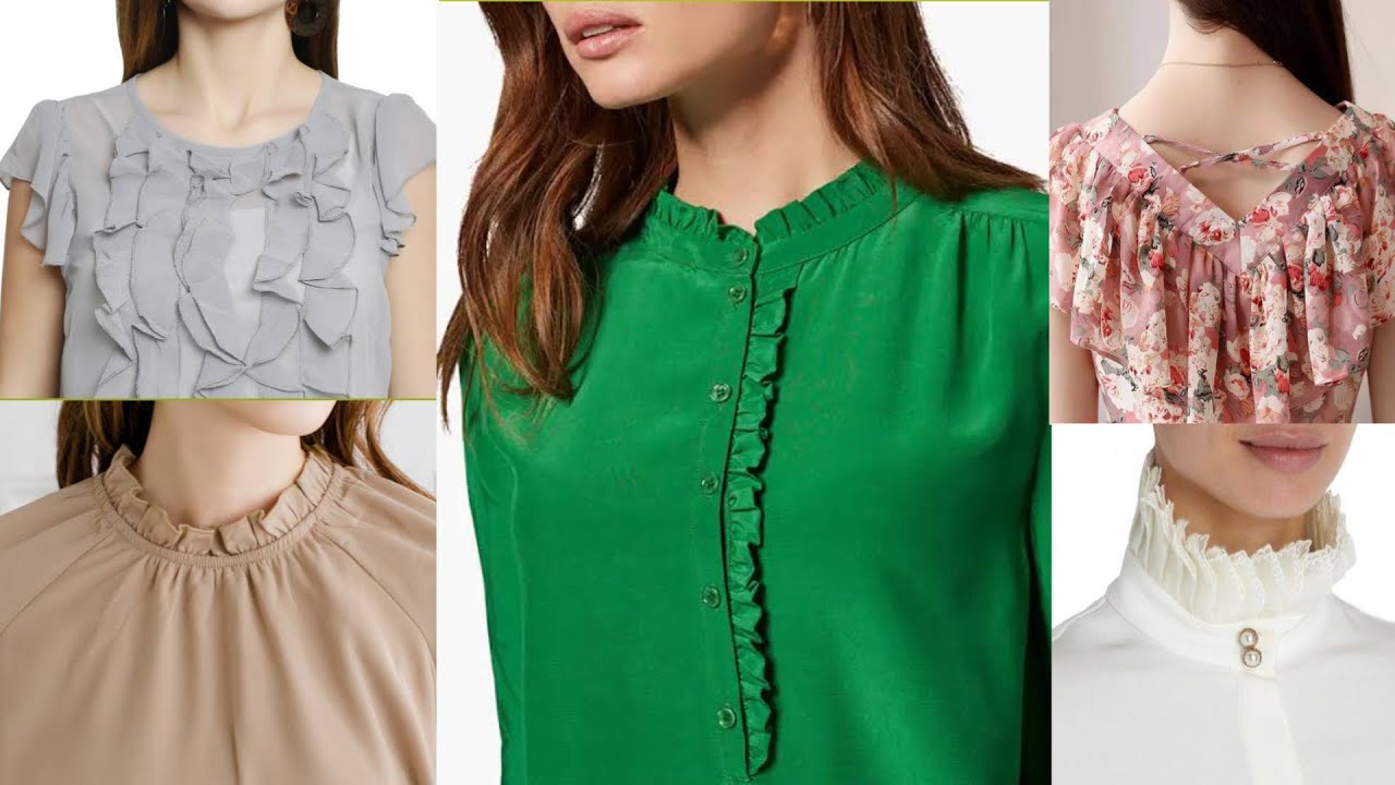 Ruffle neck design ideas |frill neck line design |Fashion box 2.0 ...
