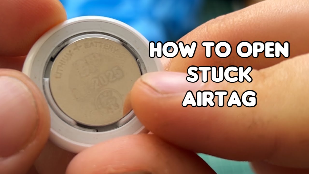 How to open stuck lid on AirTag - YouTube