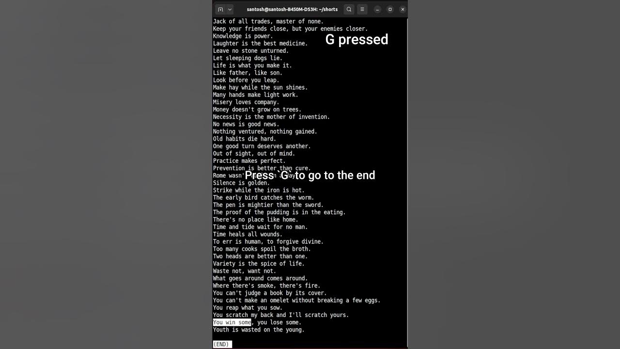 Learn Unix 'less' Command in 60 Seconds! | Unix Commands for Beginners - YouTube