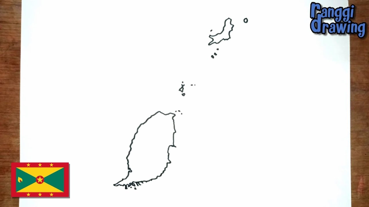 How to Draw Map of Grenada - YouTube