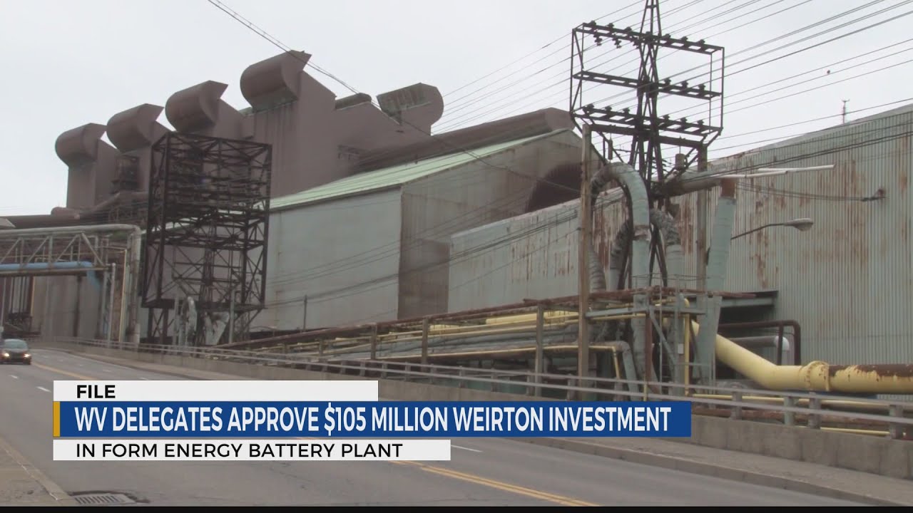 WV House approves $105 million for Weirton battery plant - YouTube