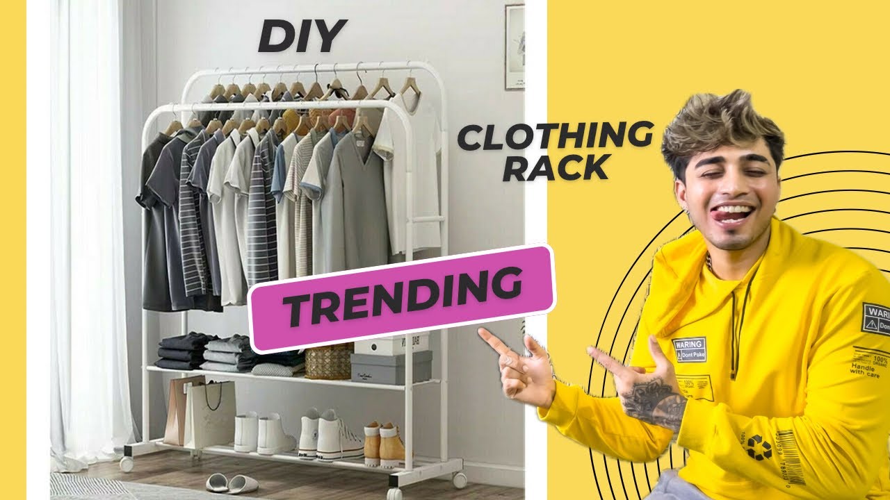 "DIY Delight: Trendy Clothing Rack Installation Adventure!" - YouTube