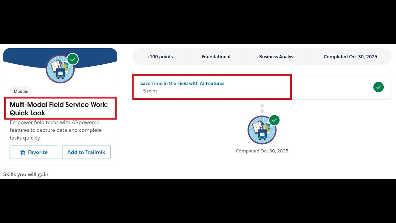 Multi-Modal Field Service Work: Quick Look | Salesforce Trailhead - YouTube