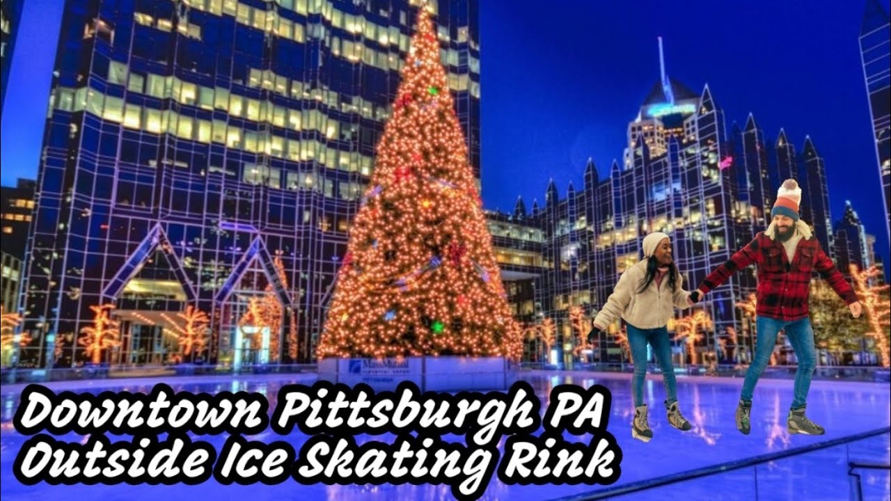 Downtown Pittsburgh outside ice skating rink vlog #pittsburgh # ...