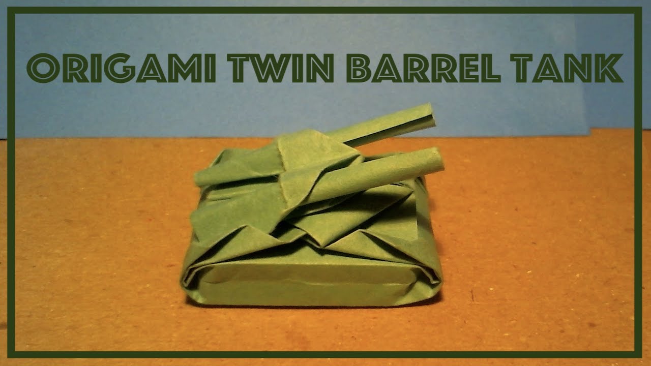 Origami Twin Barrel Tank (A Stop Motion Animation) - YouTube