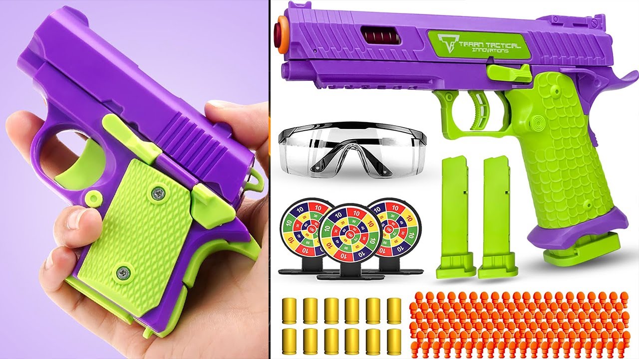 Toy Guns Collection | Cool Fidget Toy Pistols | Amazon Finds - YouTube