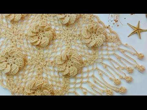 bu modele hayran kalacaksınız ✅ tığ işi çeyizlik etol şal yapımı / örgü şal modelleri