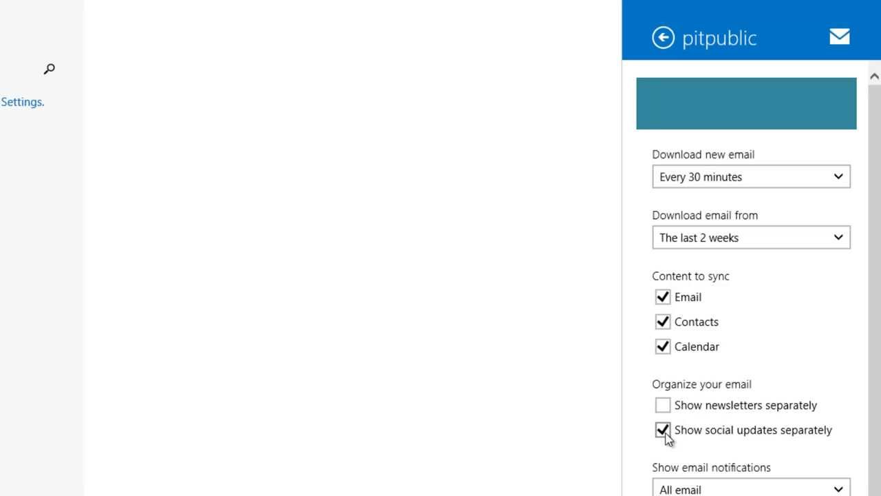 How to remove Newsletters and Social Updates on Mail app in Windows 8.1 ...