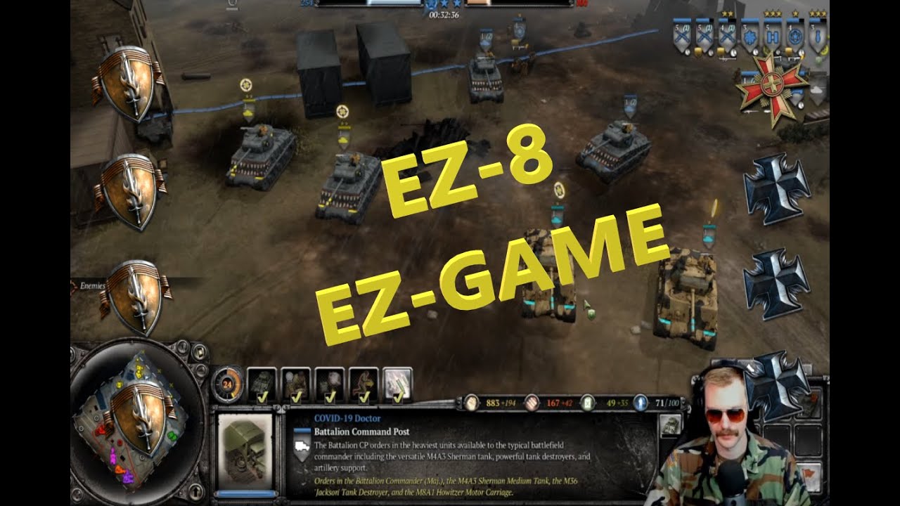 [CoH2] 4v4 - Port of Hamburg - Easy 8 EZ Game - YouTube