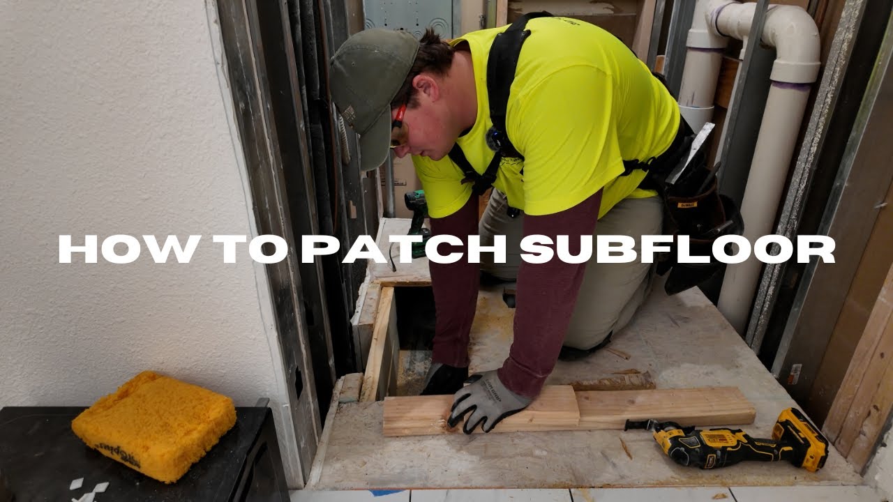 How To Patch A Shower Subfloor | Kansas City Condo Remodel - YouTube