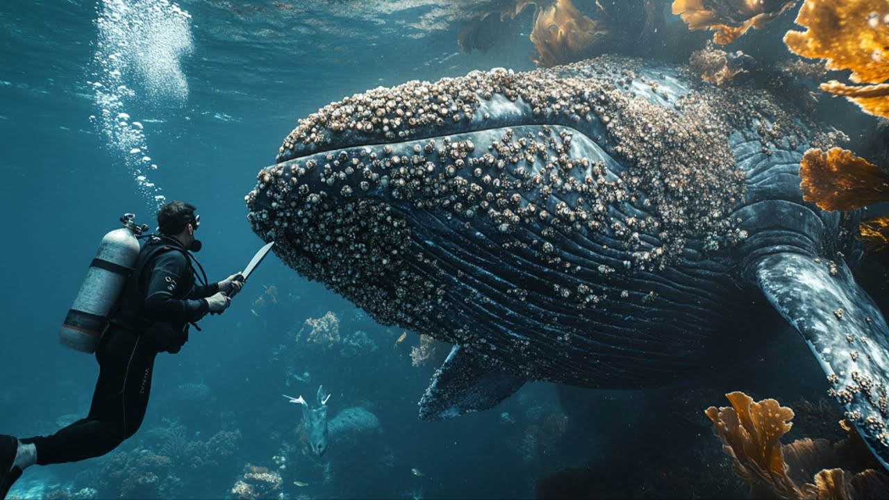 Whale's Body Was Covered in Thousands of Barnacles. What the Diver Did ...