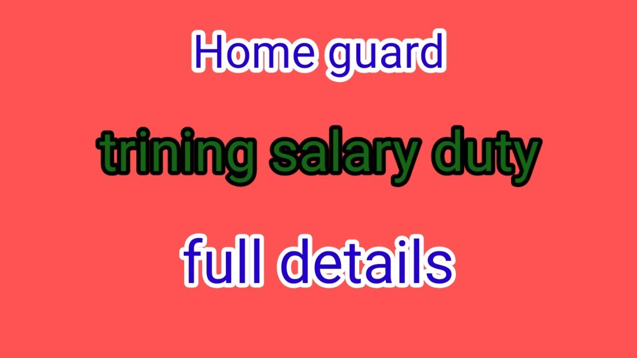 home guard salary - YouTube