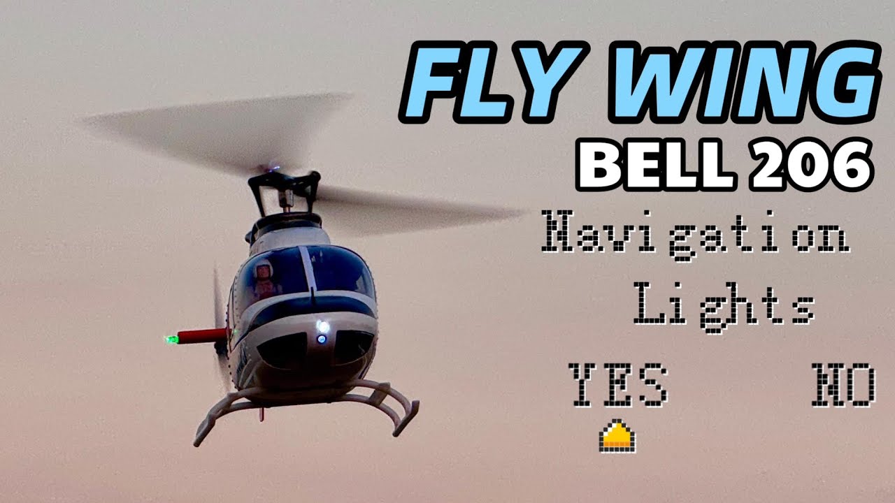 Fly Wing Bell 206 V3 Helicopter install navigation lights 貝爾206直升機安裝航行燈 ...