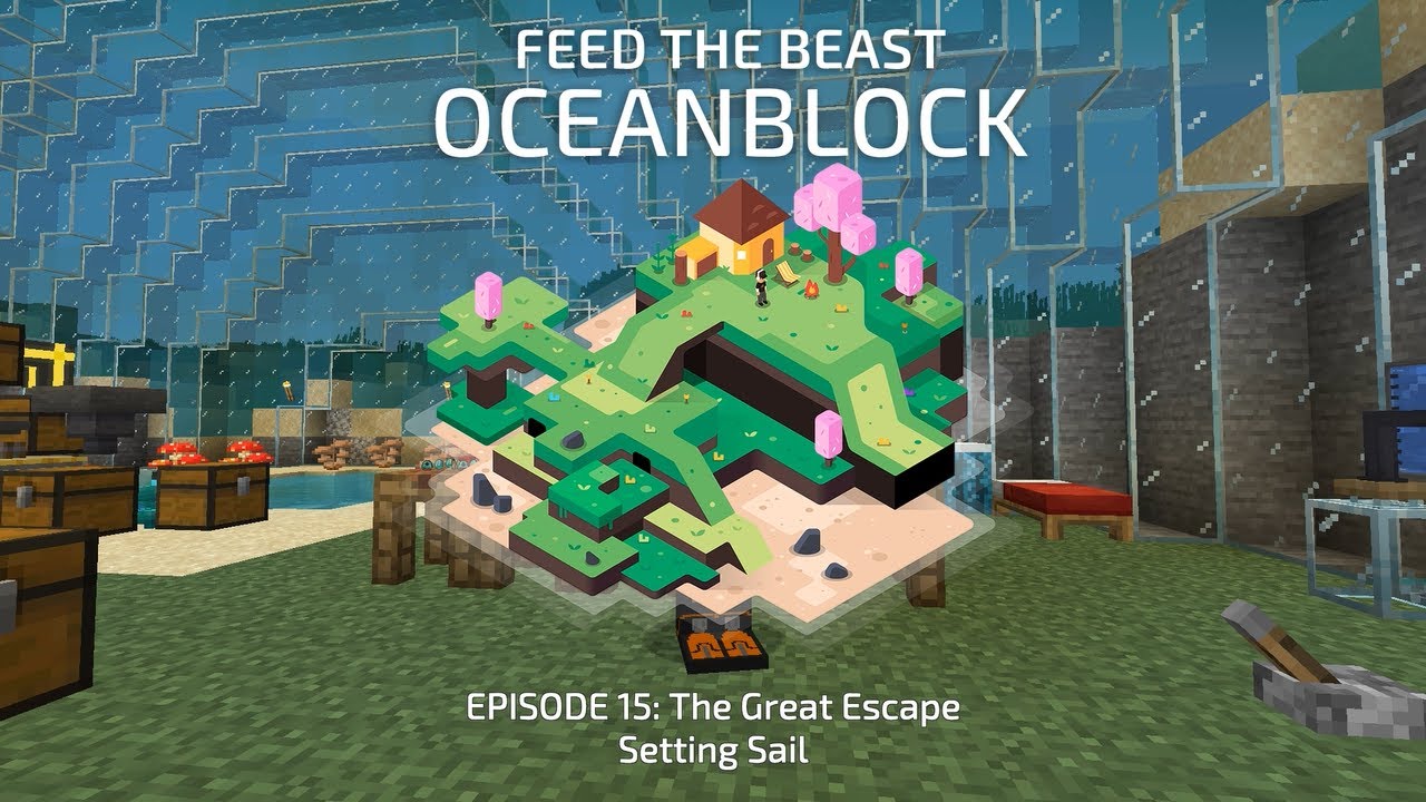 FTB OceanBlock 15: The Great Escape & Setting Sail - YouTube