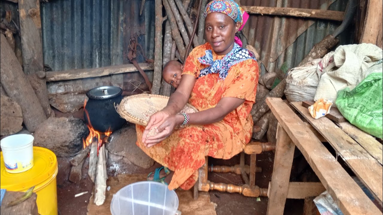 African village life//cooking our delicious traditional food for dinner ...
