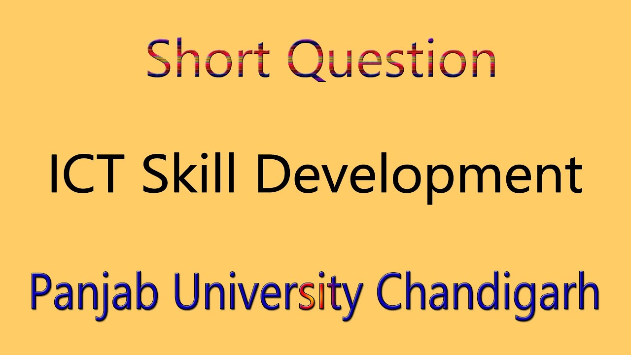 Short note question ict skill development b.ed 1st semester panjab ...