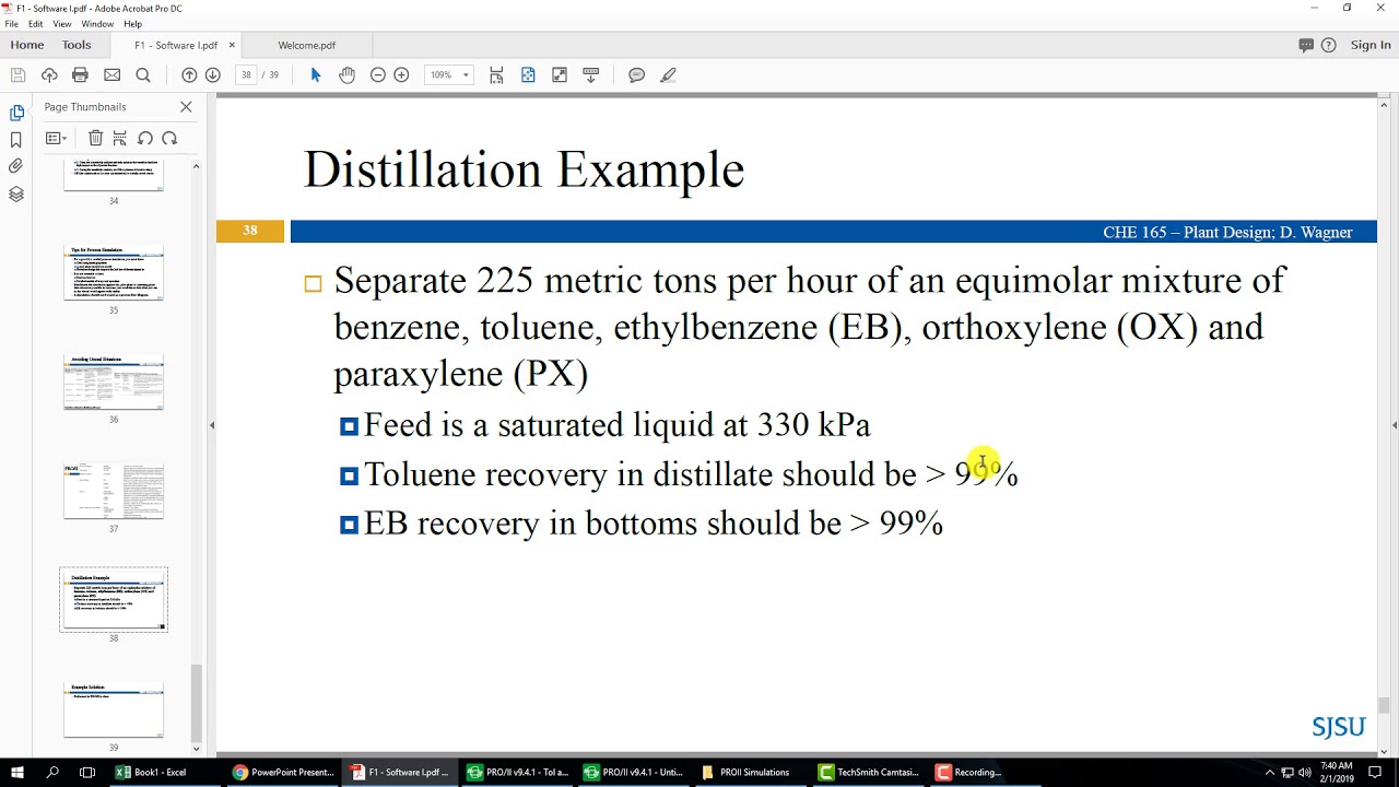SimSci PRO/II Columns Example - YouTube