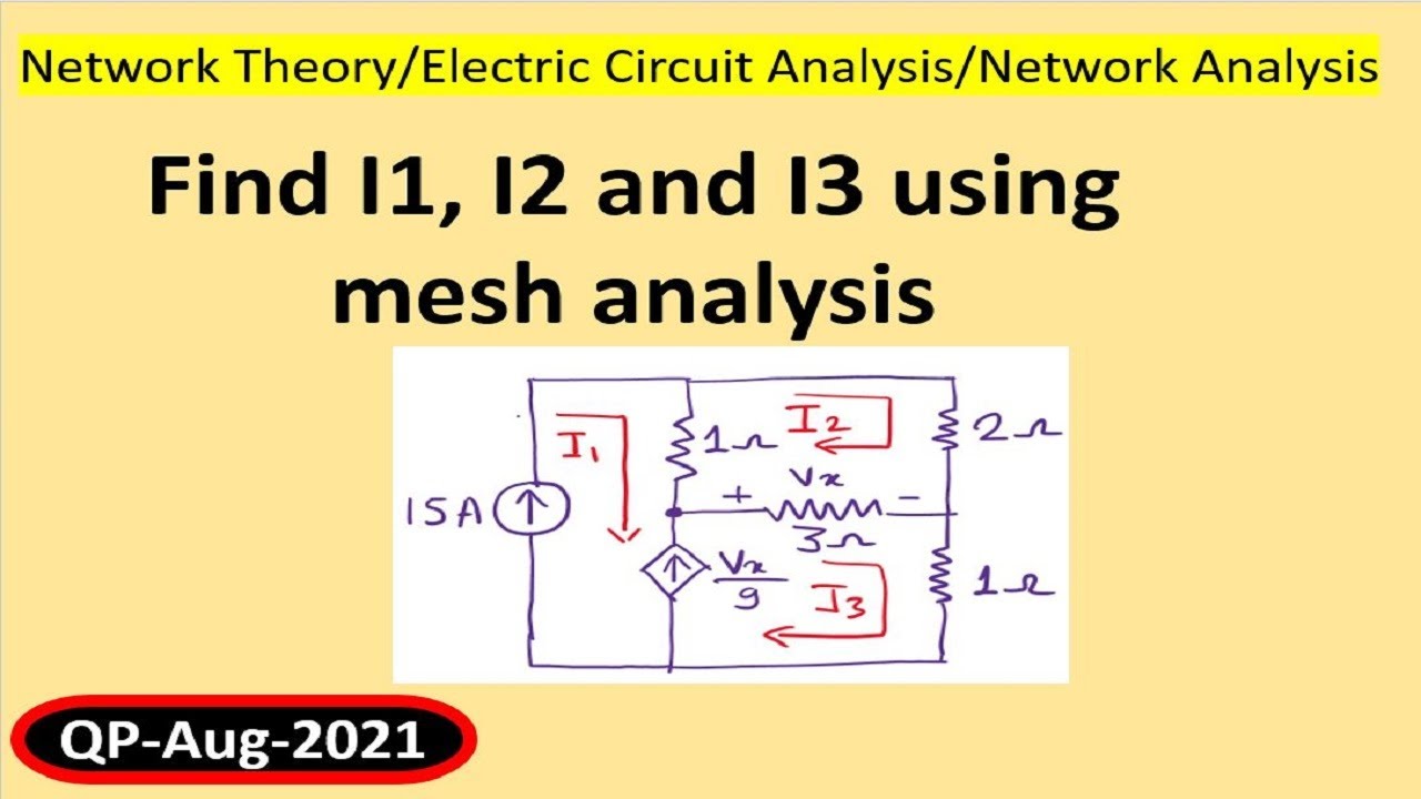 Numerical on Mesh analysis - YouTube