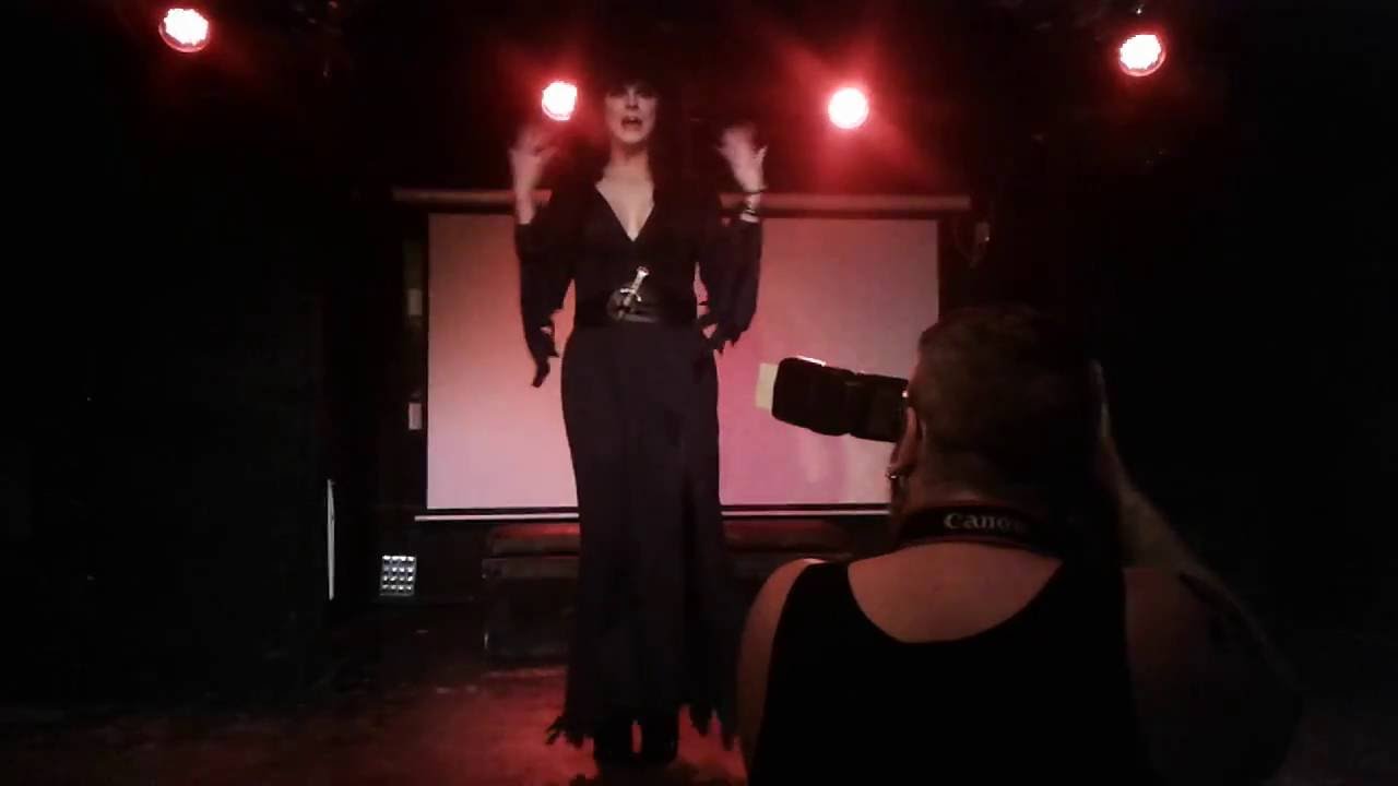 Drag Queen Zane Zena performs as Elvira Mistress of the dark - YouTube