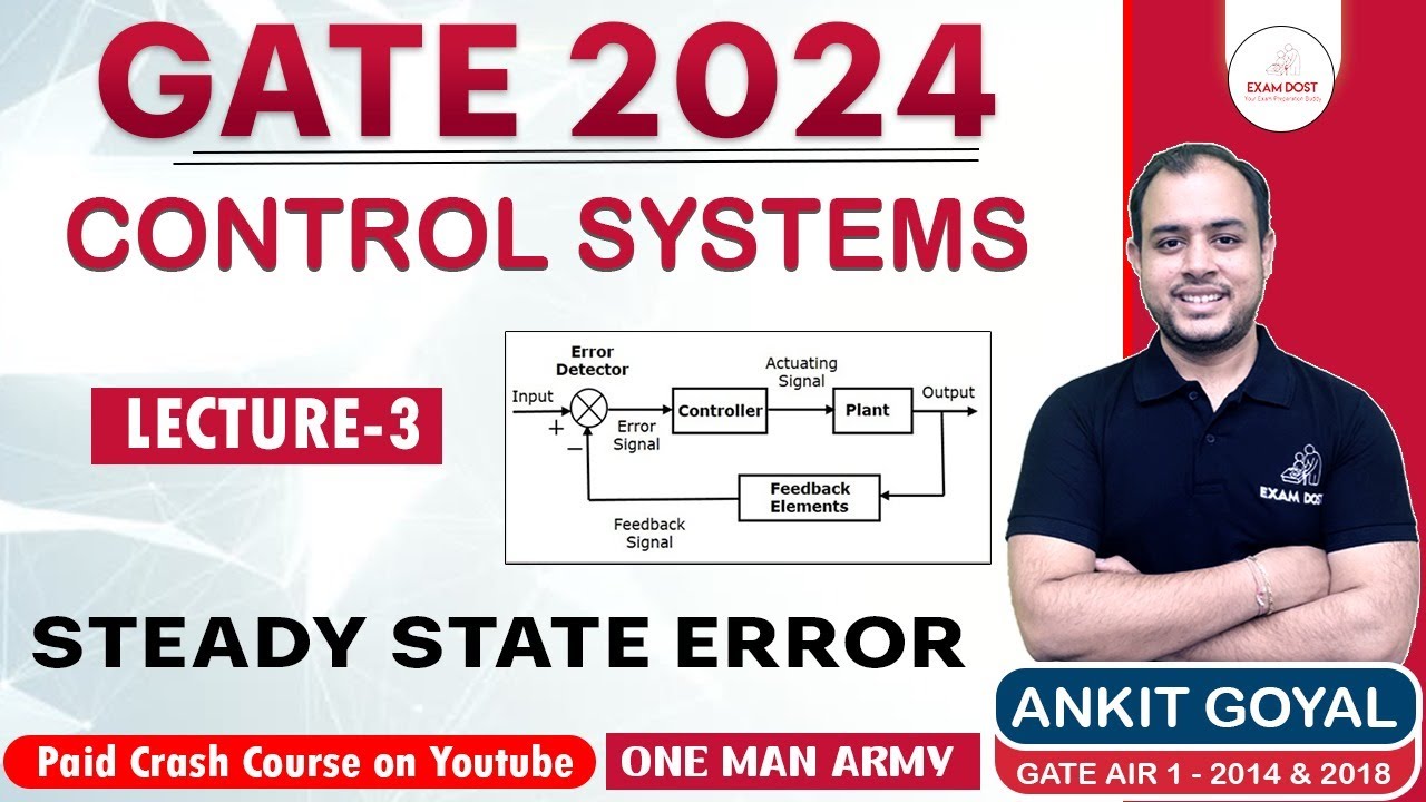 Steady State Error | Control System | Paid Crash Course | GATE 2024 ...