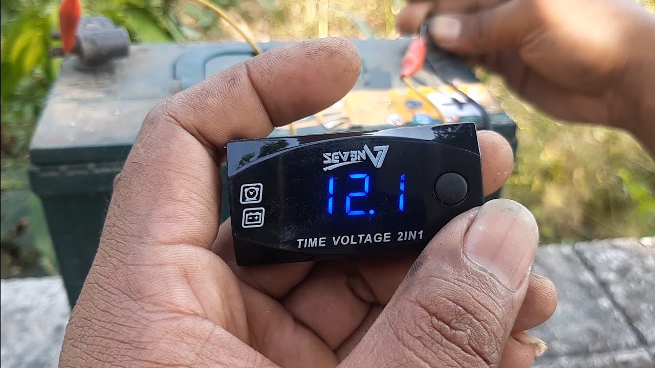 Review jam mobil/motor digital DC dan vol meter - YouTube