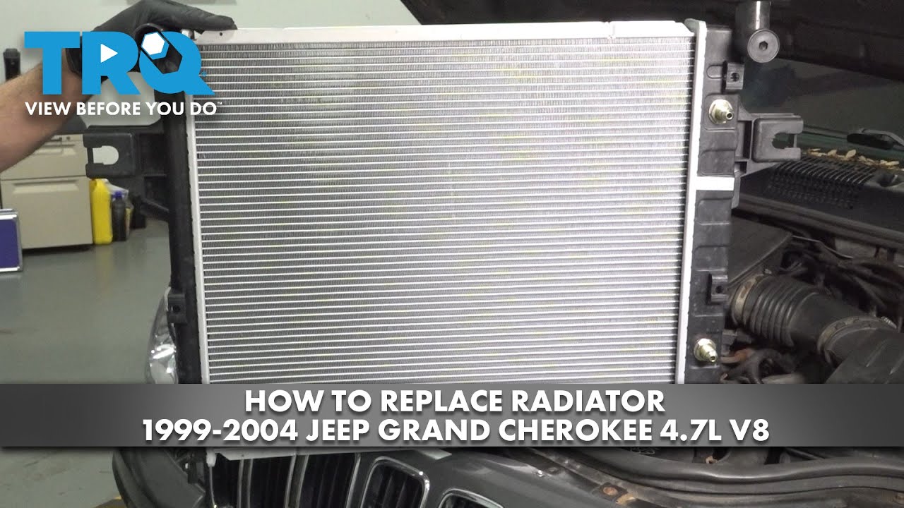 How to Replace Radiator 1999-2004 Jeep Grand Cherokee 4.7L V8 - YouTube
